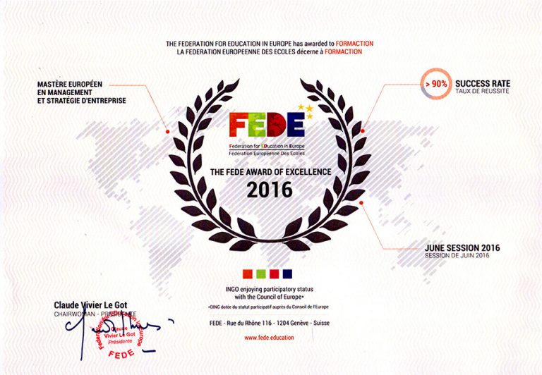 mastère européen management fédé nancy